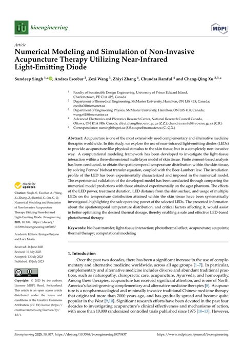 pdf numerical modeling and simulation of non invasive acupuncture