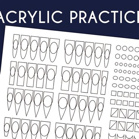 Acrylic Practice Sheet Etsy