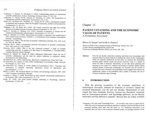Pdf Patent Citations And The Economic Value Of Patents