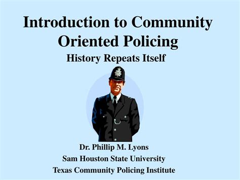 Ppt Introduction To Community Oriented Policing Powerpoint