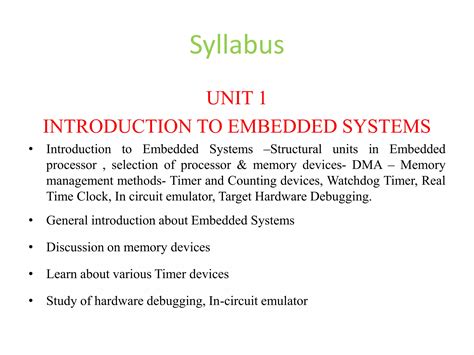 embedded systems overview pptx operating systems computer software and applications