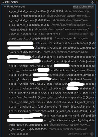 NRF Connect For VS Code BUG Backtrace Is Sometimes Not Shown On Fatal Error Nordic Q A