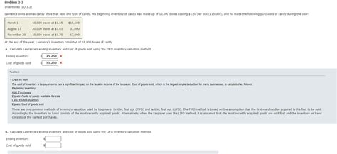 Solved Lawrence Owns A Small Candy Store That Sells One Type