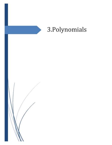 class x maths polynomials ppt