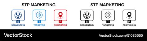 Stp Marketing Chart Strategy For Segmentation Vector Image