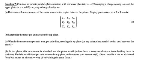 Solved Problem 7 Consider An Infinite Parallel Plate
