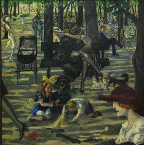 შ ქიქოძე პარიზი ლუქსემბურგის ბაღი 1920წ