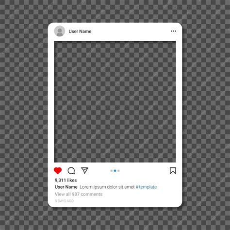 Plantilla De Marco De Instagram De Redes Sociales Vector Premium In