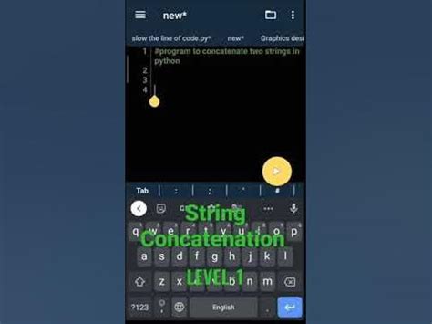 LEVEL-1 | 11. Program to concatenate two strings in Python | String ...