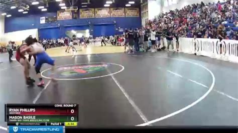 132 Lbs Cons Round 7 Ryan Phillips Westside Vs Mason Basile Tampa Bay Tiger Wrestling Club