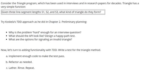 Solved Consider The Triangle Program Which Has Been Used In