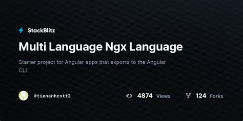 Multi Language Ngx Language Stackblitz