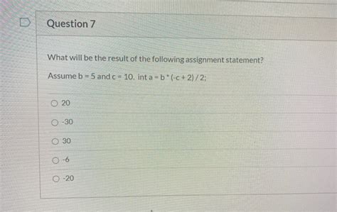 solved question 7 what will be the result of the following