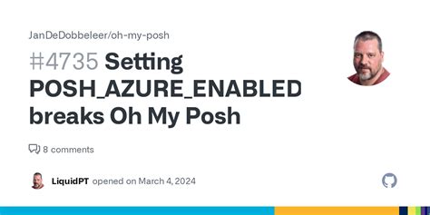 Setting POSH AZURE ENABLED Breaks Oh My Posh Issue 4735 JanDeDobbeleer Oh My Posh GitHub
