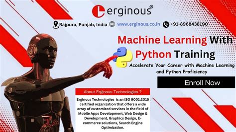 Machine Learning With Python Training Erginous Technologies By