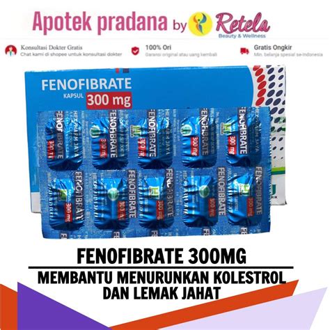 Jual Fenofibrate 300mg 1 Strip 10 Kapsul Shopee Indonesia