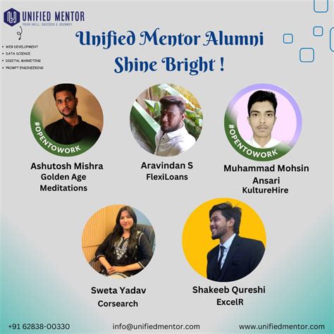 unified mentor on linkedin unifiedmentor alumniachievements