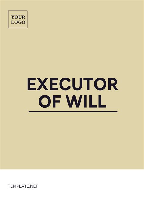 Free Executor Of Will Template To Edit Online