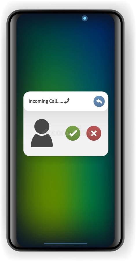 Modern Smartphone Interface Displaying Incoming Call Notification With