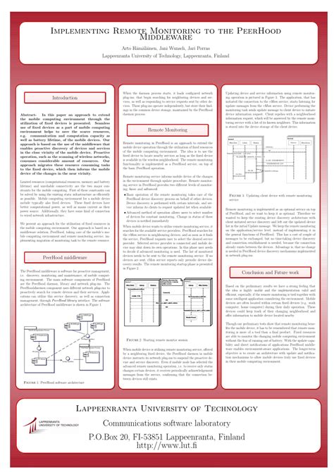 PDF Implementing Remote Monitoring To The PeerHood Middleware
