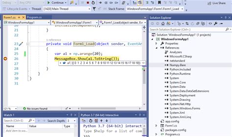 Program Stuck In Np Arrange Issue SciSharp Numpy NET GitHub