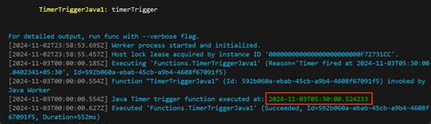 Java Azure Functions Timertrigger Schedule Not Working For Specific
