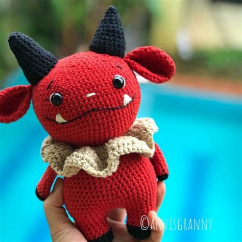 Halloween Devil Doll Crochet Amigurumi Pattern Anvis Granny Handicrafts