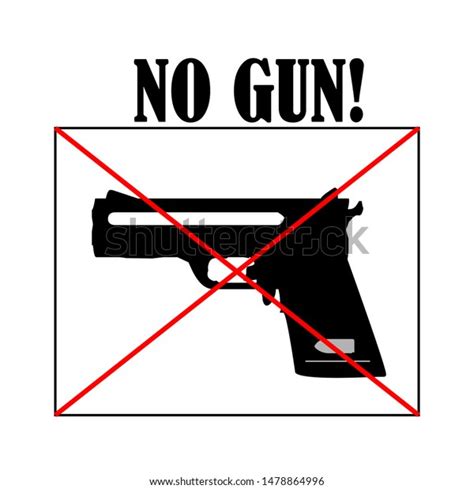 Prohibiting Sign Handgun Weapon No Gun Vector De Stock Libre De Regalías 1478864996