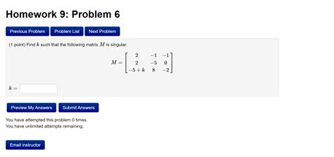 solved homework 9 problem 6 previous problem problem list