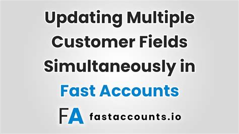 Updating Multiple Customer Fields Simultaneously Youtube