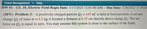 Solved Problem A Positively Charged Particle Chegg