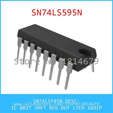 1pcs Lot Sn74ls595n Ic 8bit Shft Reg Out Ltch 16dip Ls595 74ls595 Ic