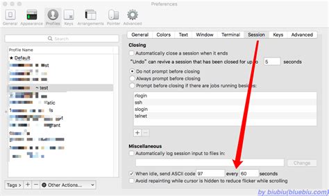 iterm2中ssh保持连接不断开 biu biu s blog