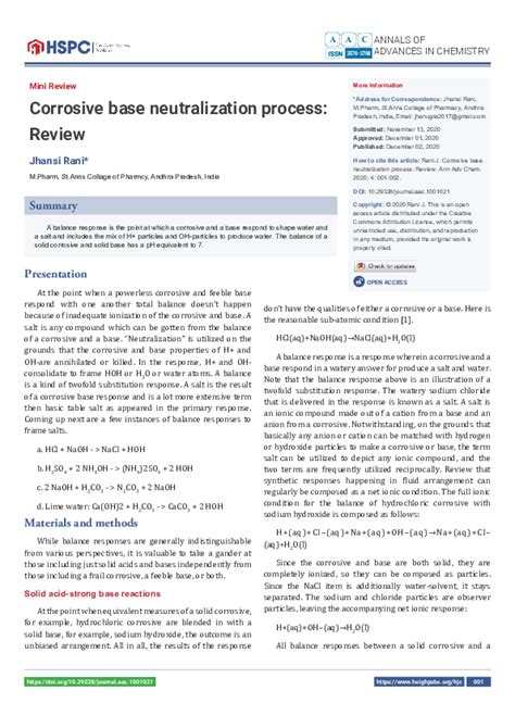 pdf corrosive base neutralization process review