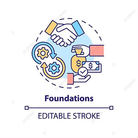Foundations Concept Icon Color Complex Stroke Vector Color Complex