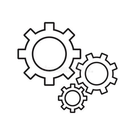 Gear Options Preferences Outline Icon Line Art Vector Stock Vector Illustration Of Website
