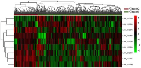 Clustering Analyses For Nine Genes The Horizontal Axis Above