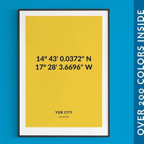 Coordinates Poster Etsy