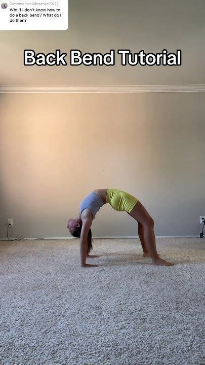 Back Bend Tutorial ⭐️ #backbend #flexibility #gymnastics | Workout routines for beginners ...