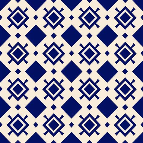 Vibrant Electric Blue Geometric Diamond Pattern Design Seamless Pattern