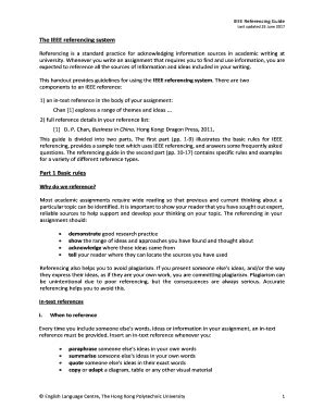 Fillable Online IEEE Referencing Guide Fax Email Print PdfFiller