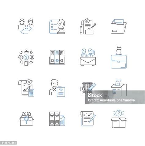 판매 파이프라인 라인 아이콘 컬렉션입니다 잠재 고객 리드 기회 전환 깔때기 참여 파이프라인 벡터 및 선형 그림 예측 판매 준비