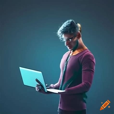Programmer Avatar Coding On A Laptop From Behind On Craiyon