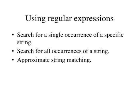 PPT Using Regular Expressions PowerPoint Presentation Free Download ID 3502408