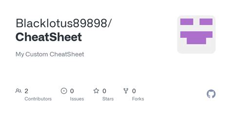 GitHub Blacklotus89898 CheatSheet My Custom CheatSheet