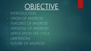 Android Operating System Seminar Ppt PPTX Operating Systems Computer Software And Applications