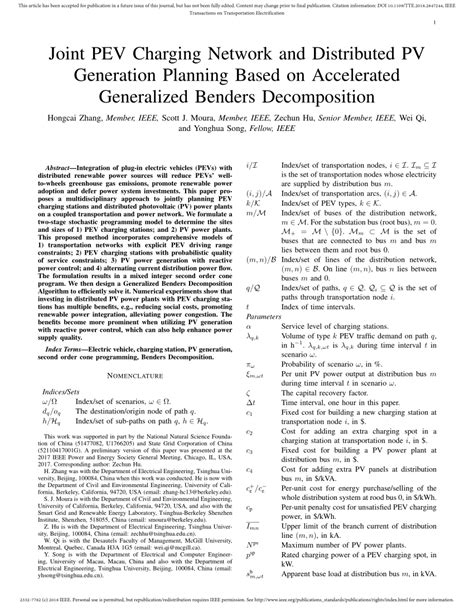 Pdf Joint Pev Charging Network And Distributed Pv Generation Planning Based On Accelerated