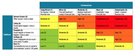 Risk Assessment Matrix Determining The Level Of Risk Vrogue Co