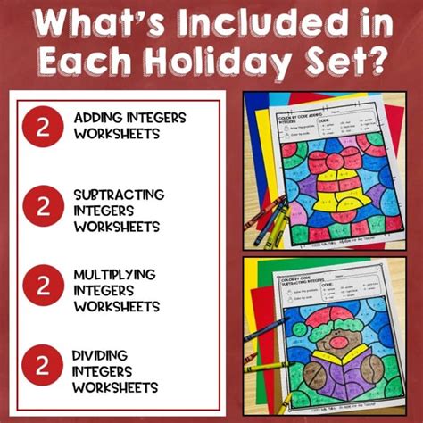 Integer Operations Color By Number Code February Math Packet Adding Integers