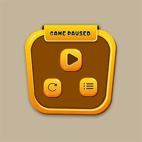 Premium Vector Game Paused Ui Kit